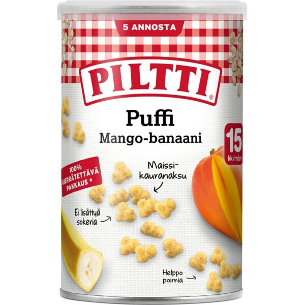 Piltti Puffi Mango-banaani 35g 15kk - Saariston Puoti